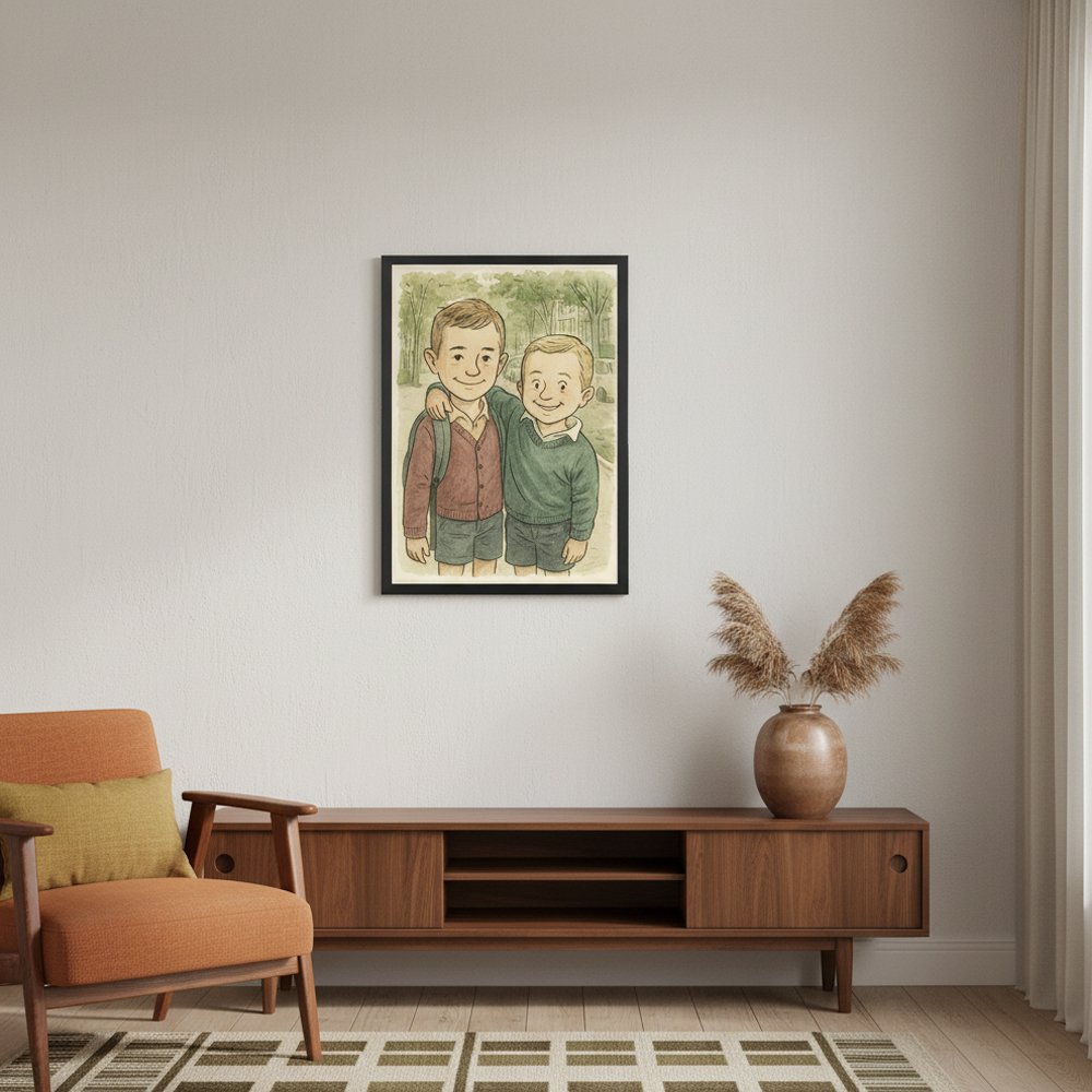 New York cartoon-style caricature from a photo | Personalised portraits ...