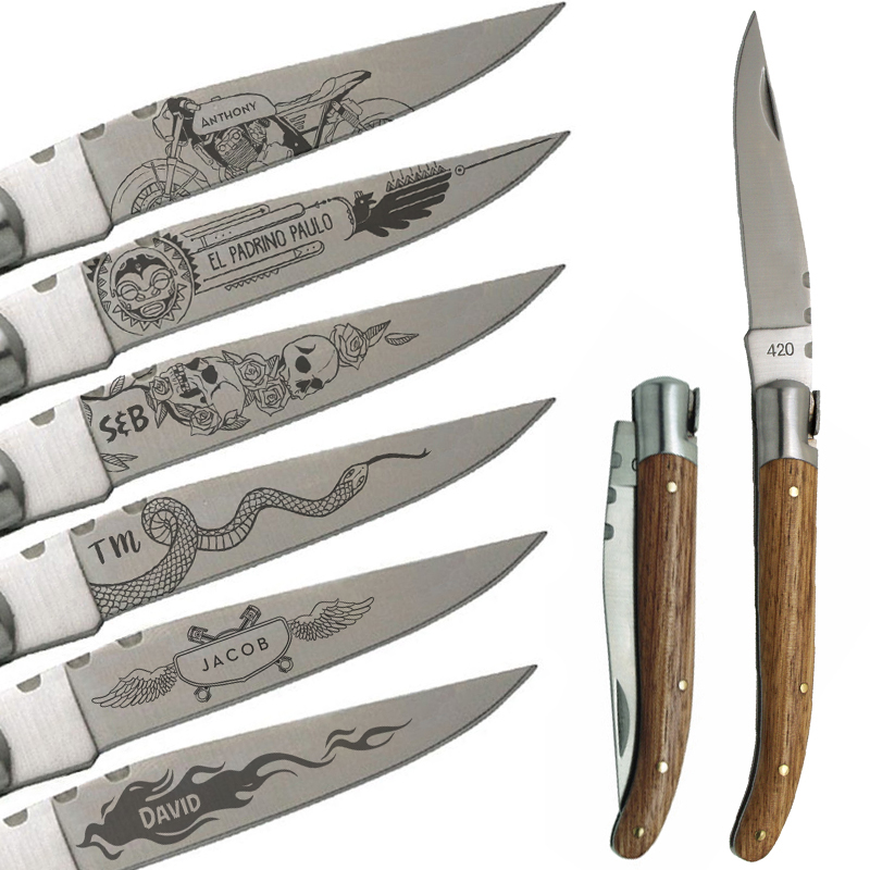 Personalised Tradition knife biker | Engraved cutlery